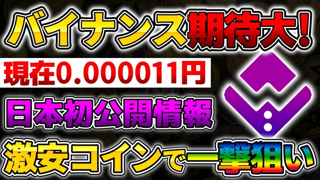 【仮想通貨】バイナンス上場期待度大！50倍を狙える草コイン紹介！【WallStreetGames】 - wakatech.jp